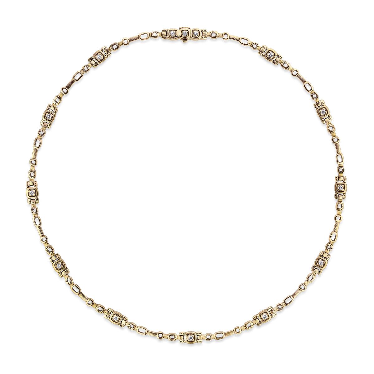 18K Yellow Gold “Pathway” Diamond Necklace – 0.56ctw – Donald Haack ...
