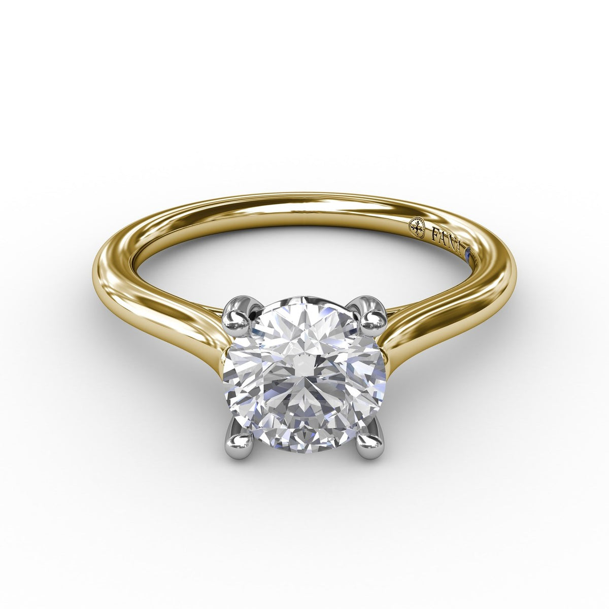 14K Two-Toned Semi-Mount Engagement Ring with Diamond Accents – Donald ...