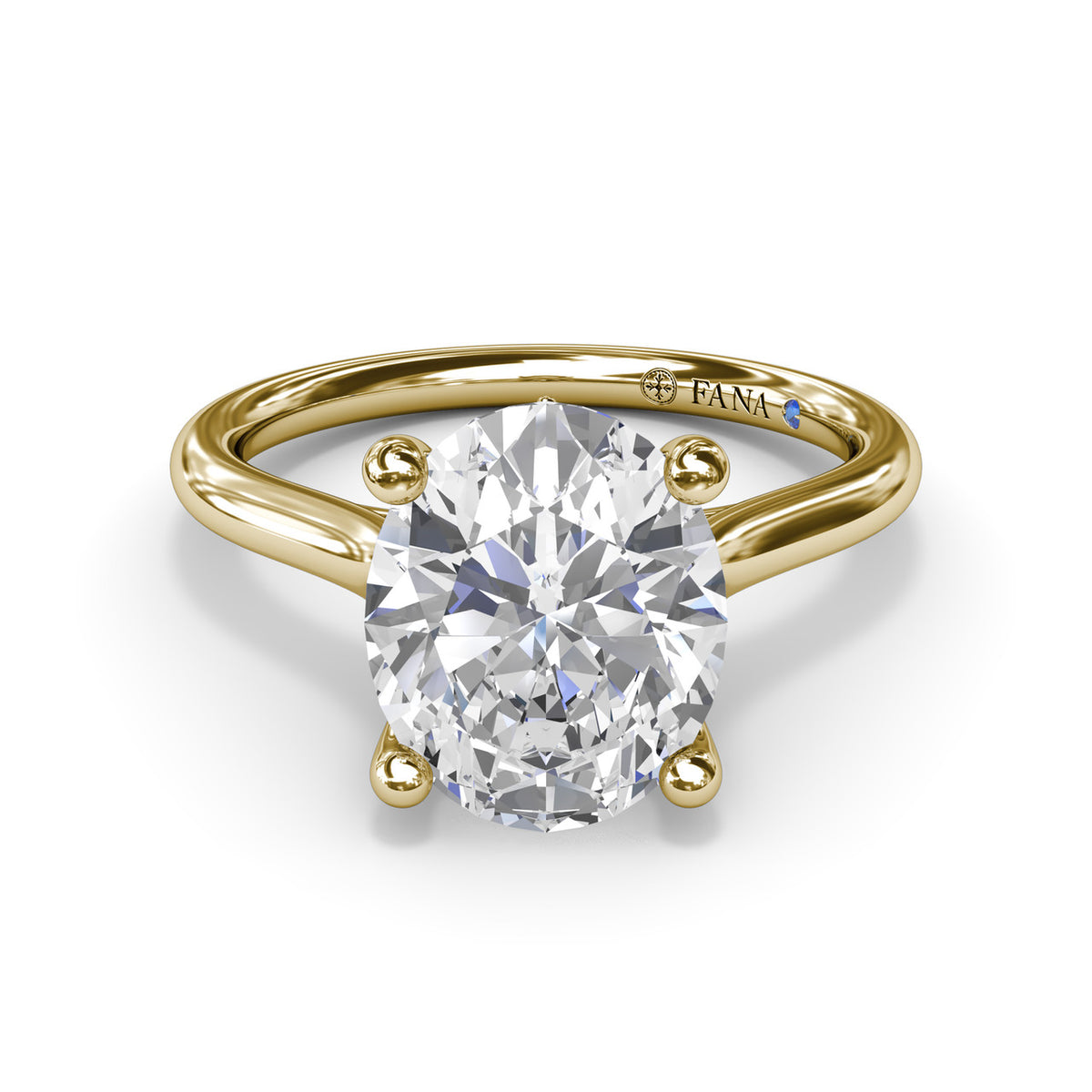 14K Yellow Gold Cathedral Semi-Mount Engagement Ring with Diamonds ...