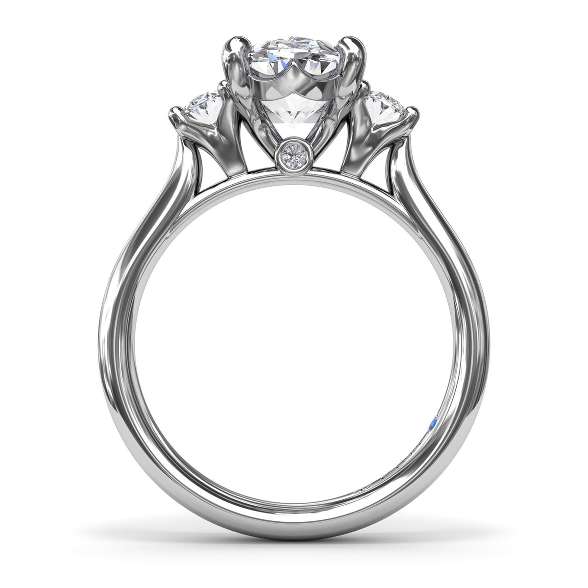 14K White Gold Cathedral Semi-Mounting Engagement Ring – Donald Haack ...