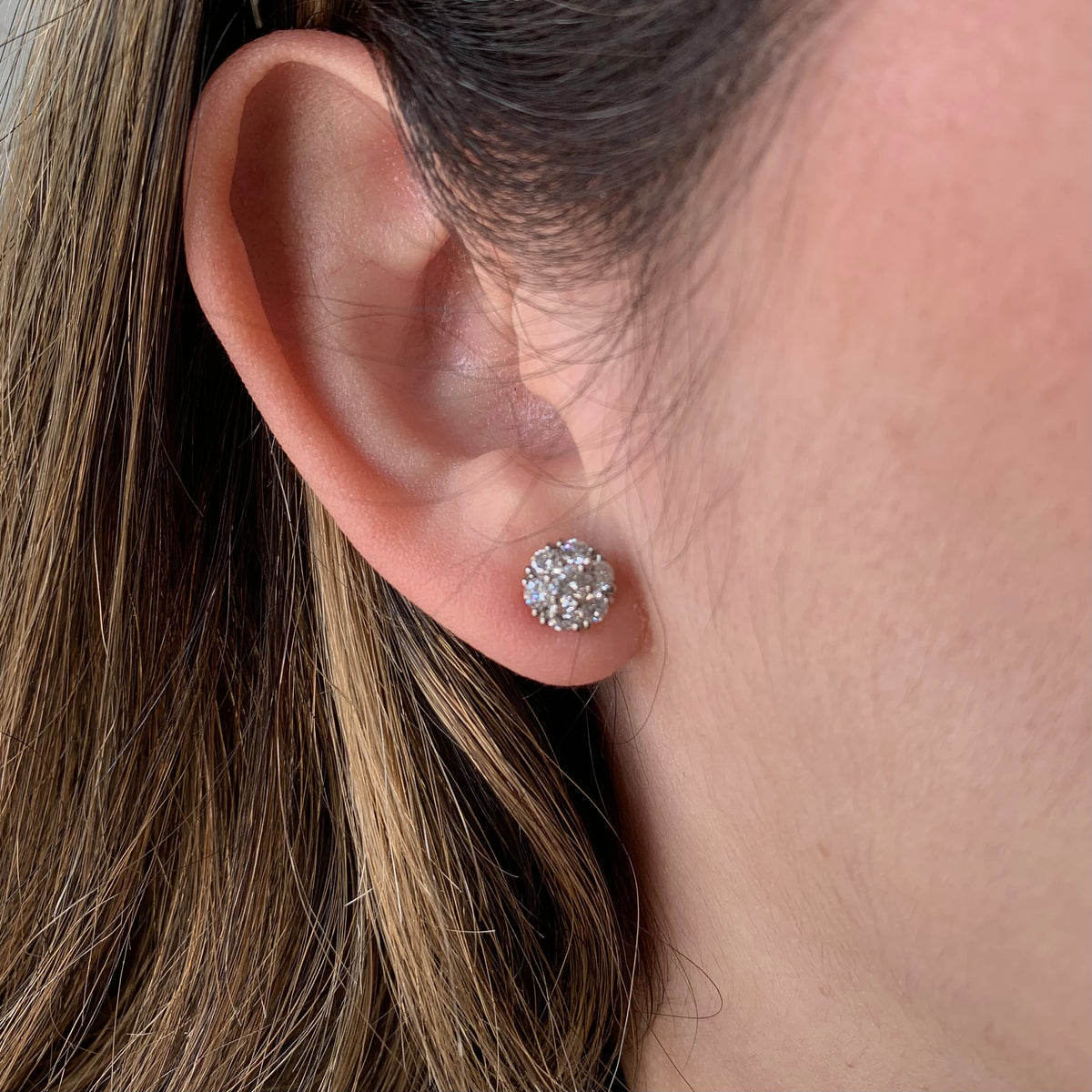 Cluster Diamond Earrings 1.00ctw – Donald Haack Diamonds