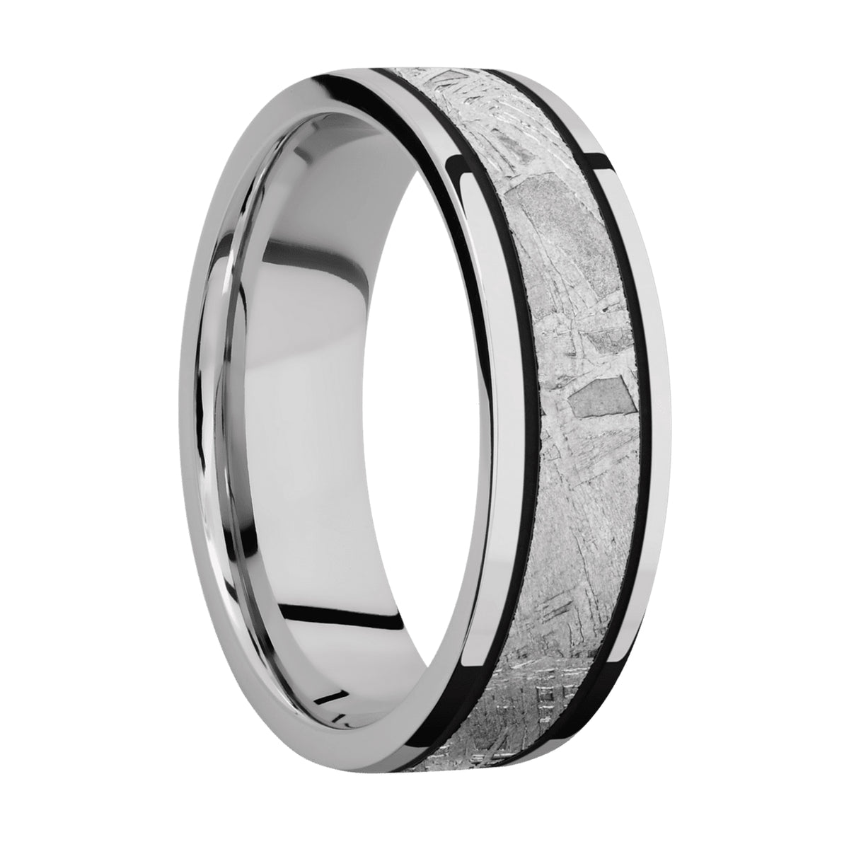 Men's Cobalt Chrome Band with Meteorite Inlay - 7mm – Donald Haack Diamonds